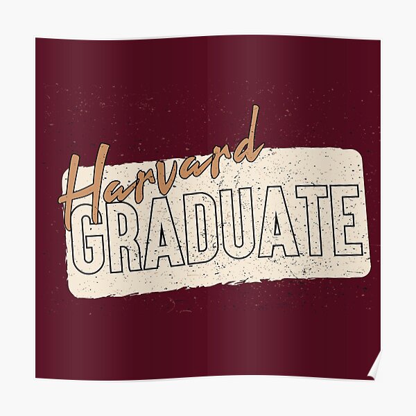 Póster «Estilo grunge graduado de Harvard | Regalo para graduados de ...