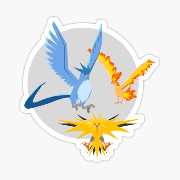 "Kanto Legendary Birds" Sticker by AnthonyAyy | Redbubble
