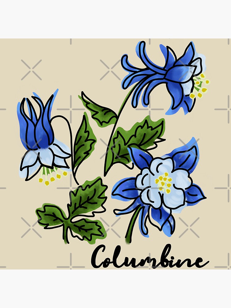 "Columbine" Sticker by unhingedheather | Redbubble