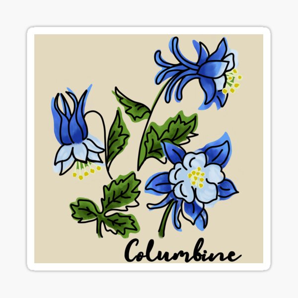 "Columbine" Sticker by unhingedheather | Redbubble
