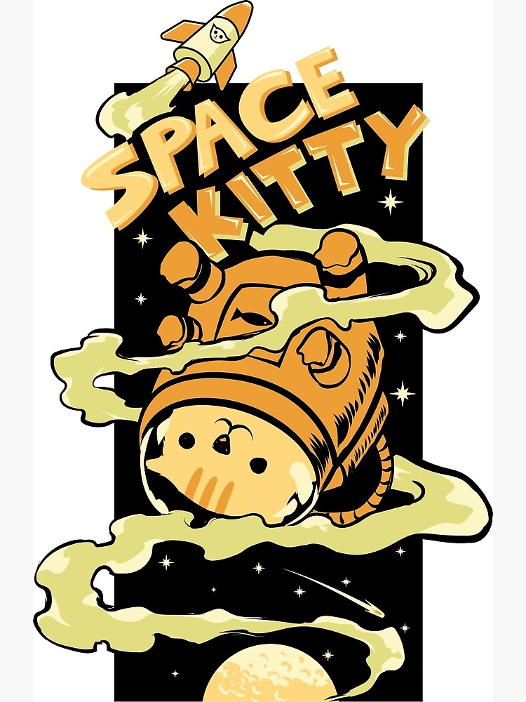 "SPACE KITTY" Poster for Sale by creativithings | Redbubble