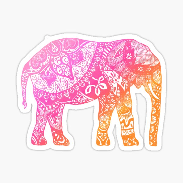 "Pink Elephant" Sticker by adjsr | Redbubble