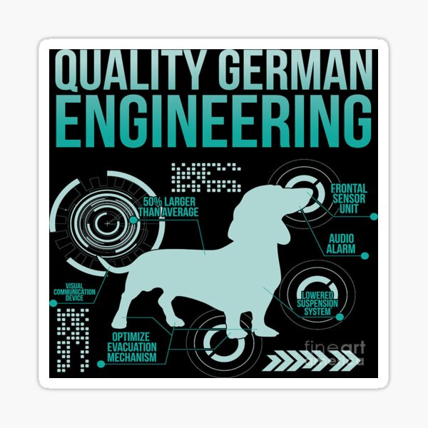 "Quality German Engineering" Sticker for Sale by YOUR-LOOK | Redbubble