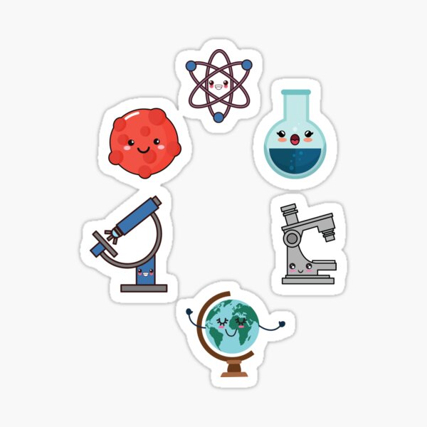 "Cute Science Stickers" Sticker by BlakefourDesign | Redbubble