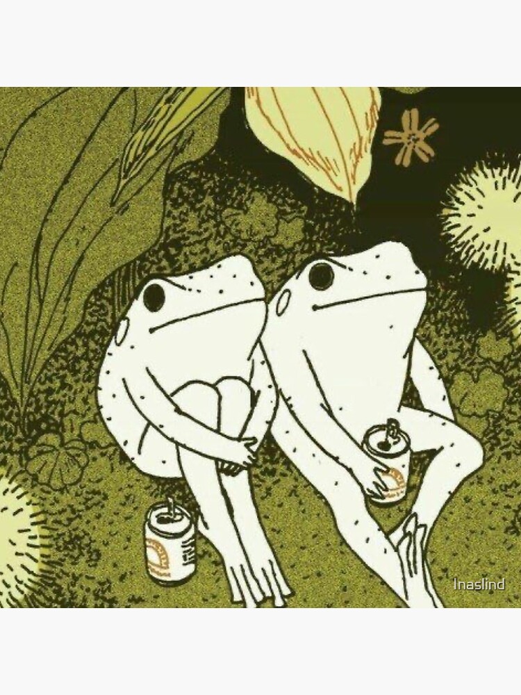 "Frogs sitting and drinking soda" Poster for Sale by Inaslind | Redbubble