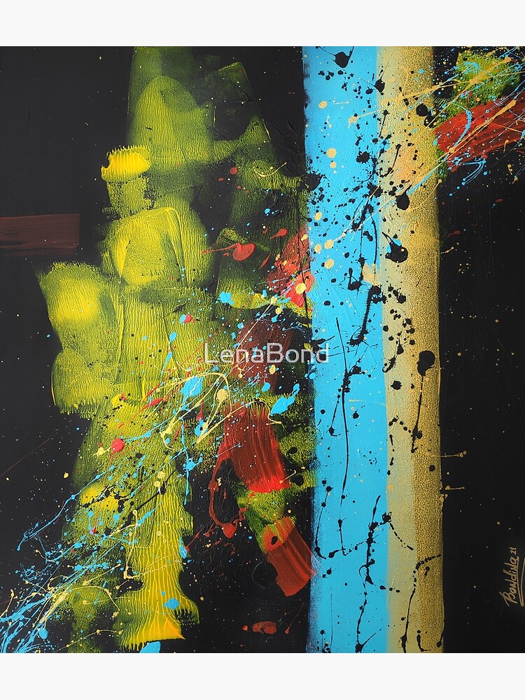 Lámina fotográfica «Velocidad. Manchas de pintura expresivas Abctract ...