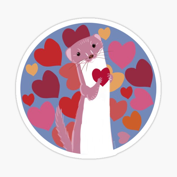 "Woman Weasel" Sticker by belettelepink | Redbubble