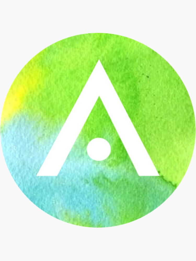 "Green and Blue Watercolor Aveda Logo" Sticker for Sale by Dalaura ...