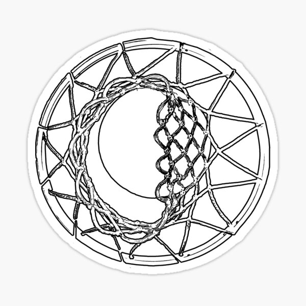 "Basketball Hoop" Sticker for Sale by BW-Mono | Redbubble