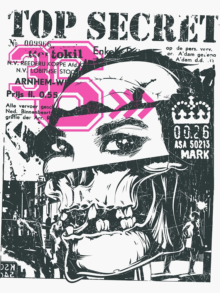 "Top secret scary design" Sticker by Tobrave | Redbubble