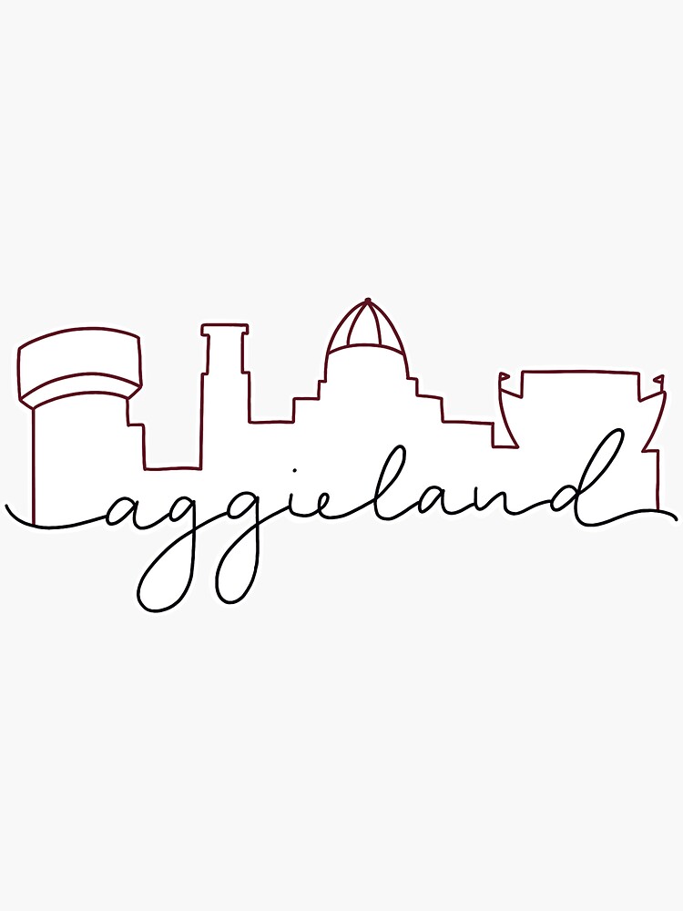 "Aggieland" Sticker for Sale by kymbermakes | Redbubble