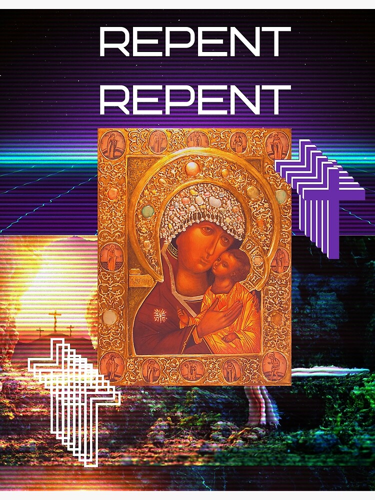 "Repent - Vaporwave Graphic -Gothic - Orthodx - Christian - 80S ...
