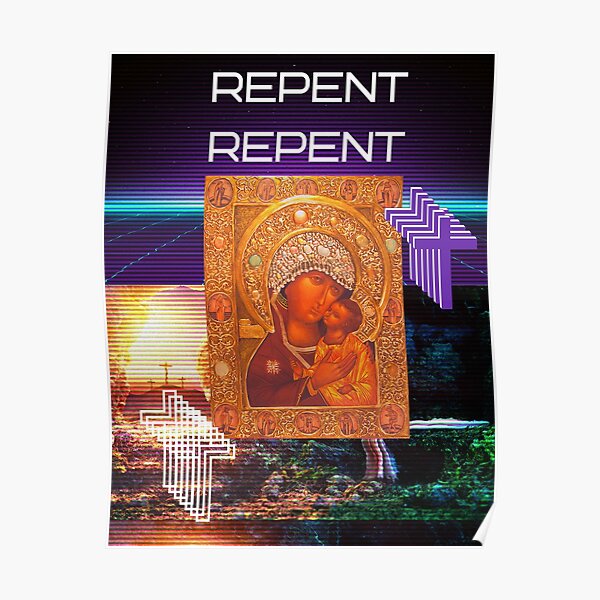 "Repent - Vaporwave Graphic -Gothic - Orthodx - Christian - 80S ...