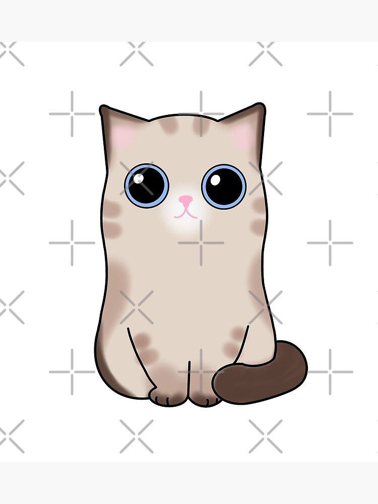 "Cute Kawaii Chibi Cat - Blue eye kitten" Poster for Sale by Gerhanj ...