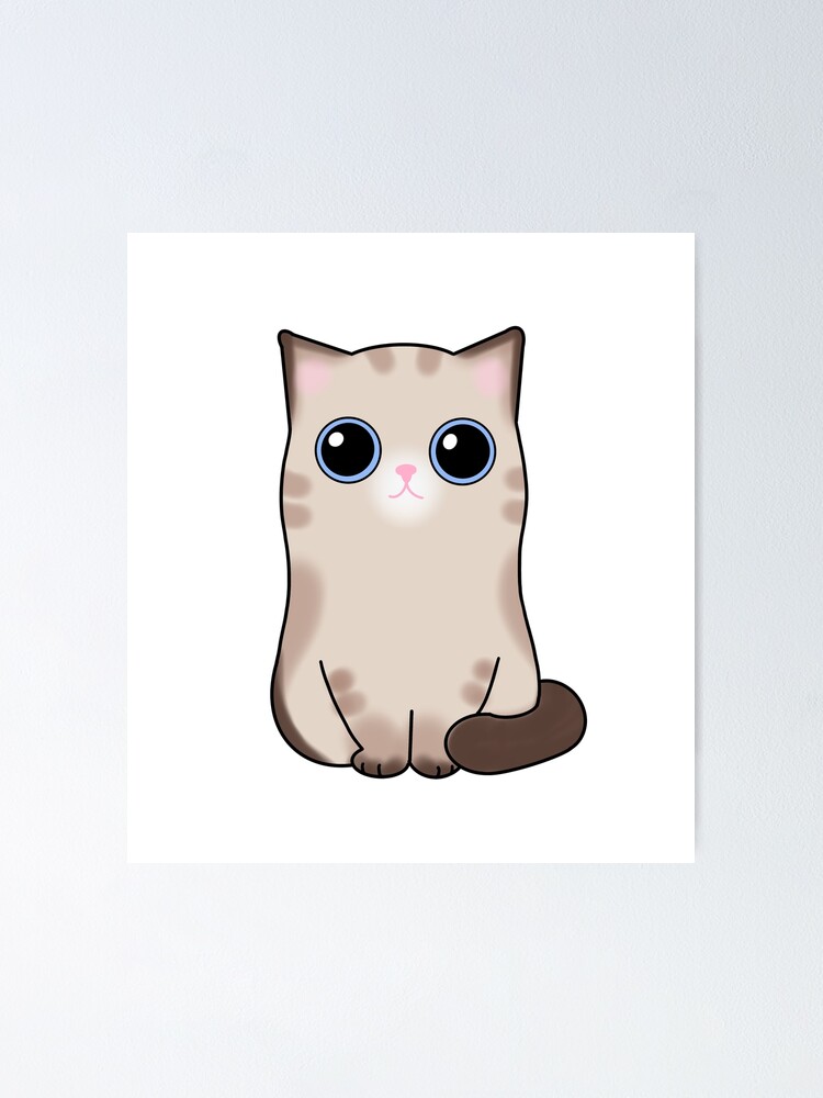 "Cute Kawaii Chibi Cat - Blue eye kitten" Poster for Sale by Gerhanj ...