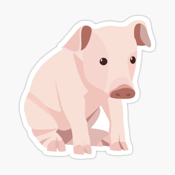 "Pig" Sticker for Sale by RobsArtThings | Redbubble