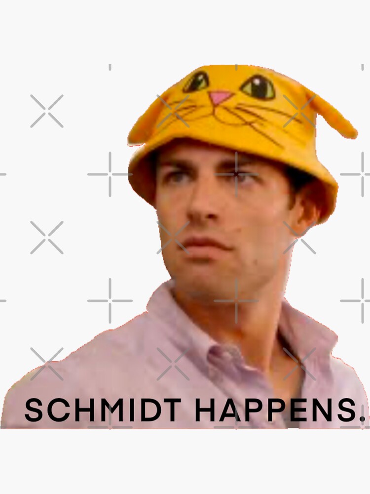 "Schmidt Happens" Sticker for Sale by ceorman | Redbubble