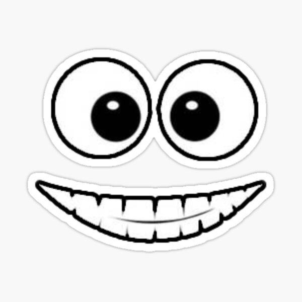"Creepy smile" Sticker for Sale by SammyLovesCats | Redbubble
