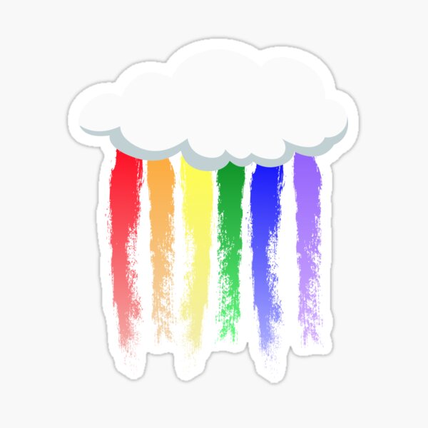 "Rainbow Raincloud" Sticker for Sale by beccamax | Redbubble