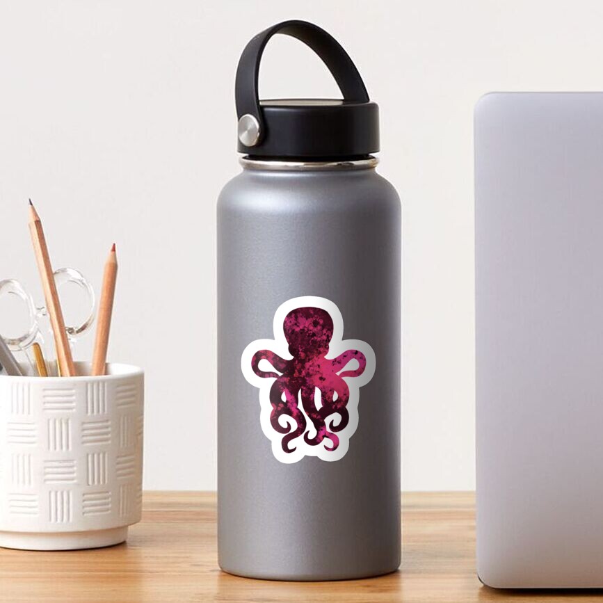 "Pink Splatter Cthulhu " Sticker by MatthewDodd | Redbubble