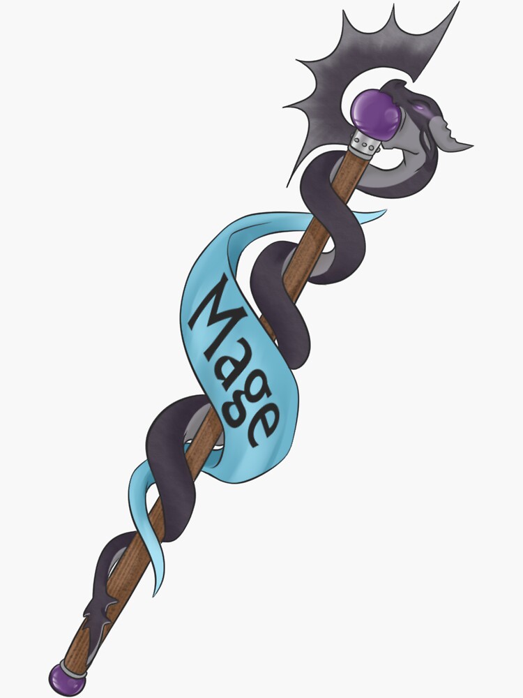 "Mage" Sticker by Fuzzy-Britches | Redbubble