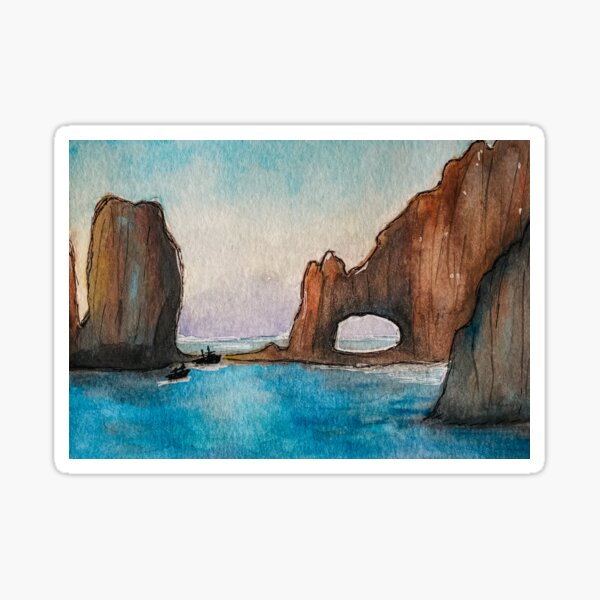 "Los Cabos Arch" Sticker for Sale by GabyMcFare | Redbubble