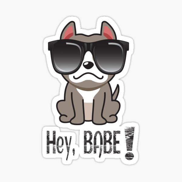 "Hey BABE!" Sticker for Sale by Mini-Ti | Redbubble