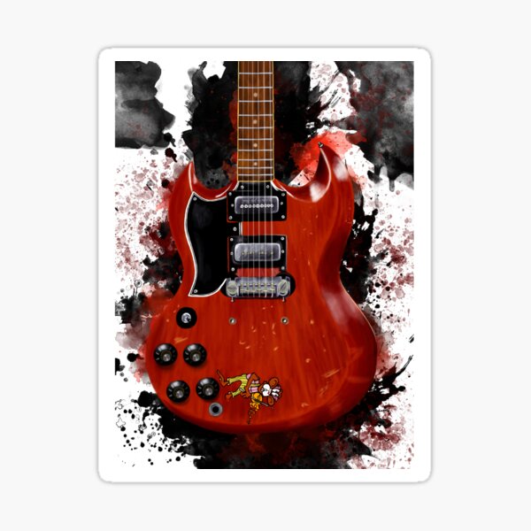 "Tony Iommi's Monkey Electric guitar" Sticker for Sale by ...