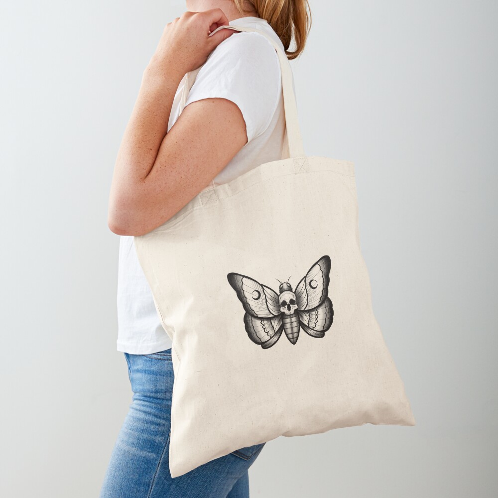 "Death head moth, blackwork, moon, linework, tattoo style" Art Print ...