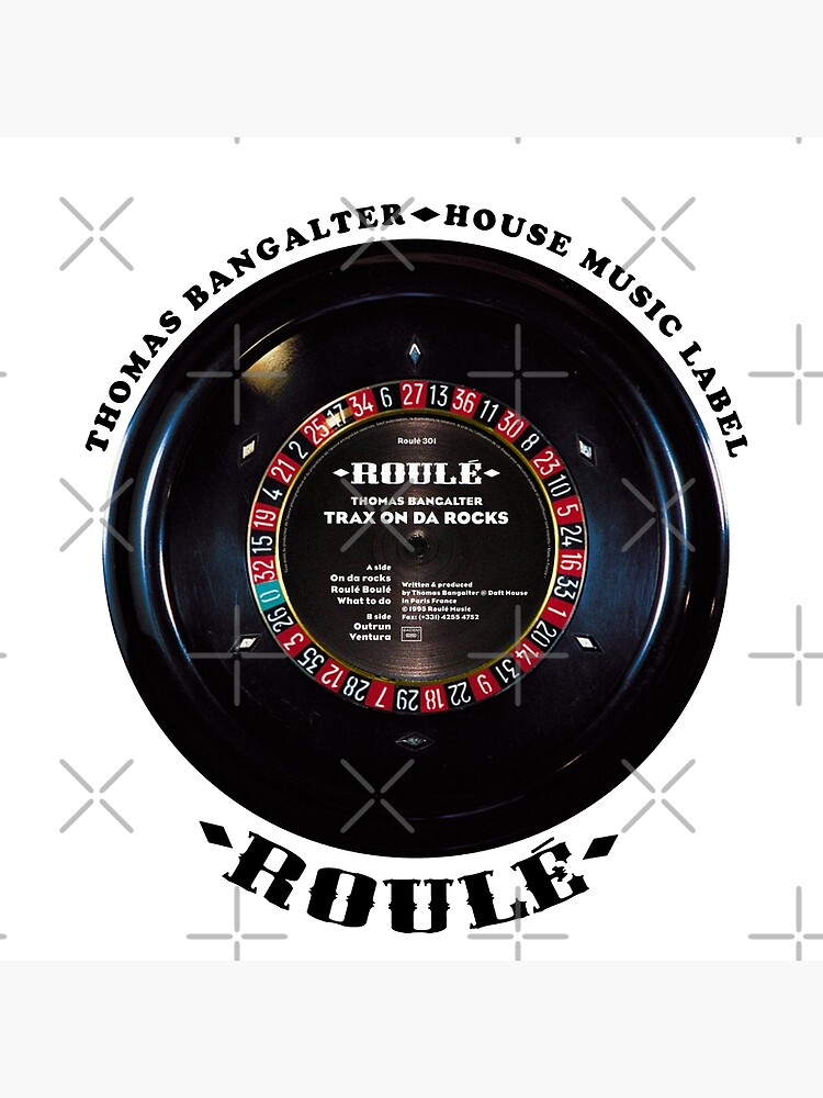 Póster «Vinilo enrollado Thomas Bangalter House Music: MODELO blanco TRAX ON DA ROCKS LABEL ...