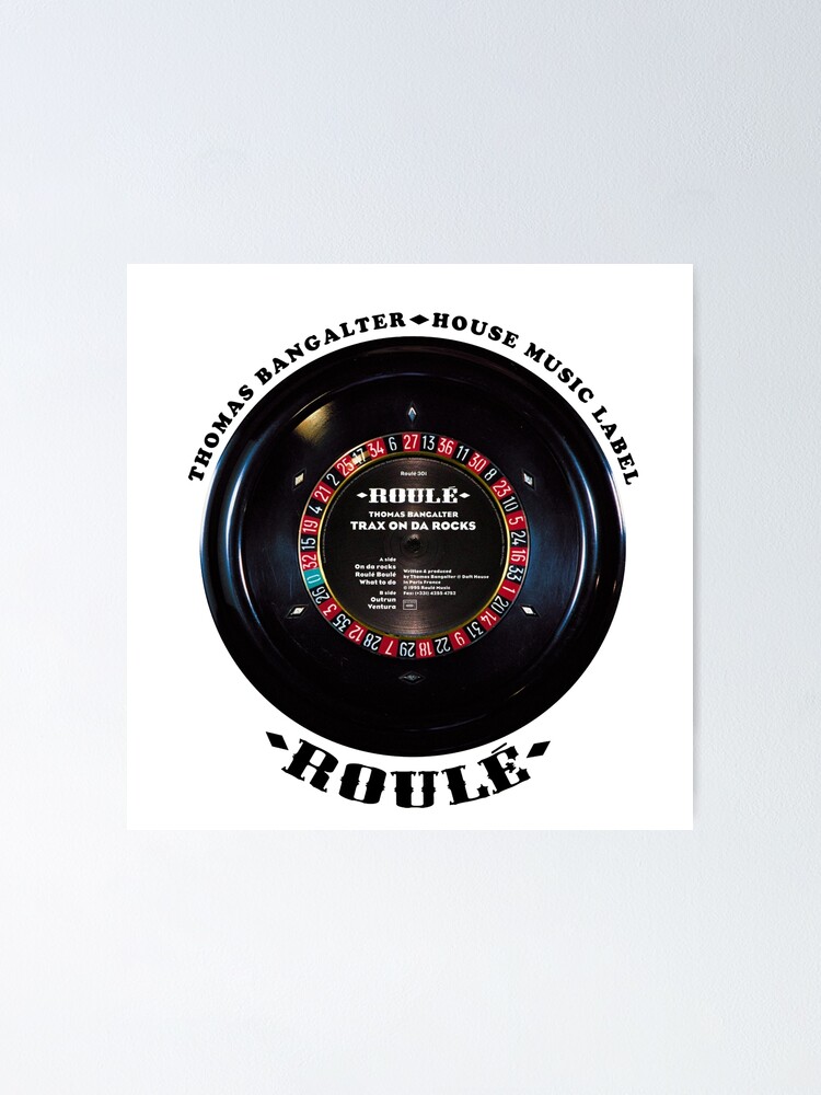 Póster «Vinilo enrollado Thomas Bangalter House Music: MODELO blanco ...