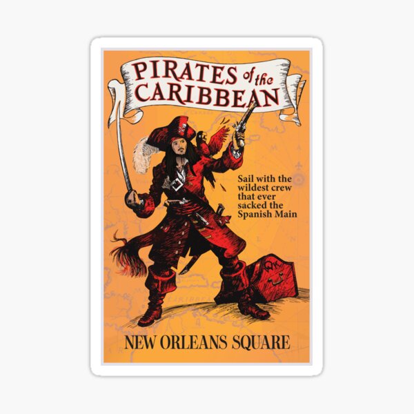"Pirates of the Caribbean" Sticker for Sale by Noman786 | Redbubble