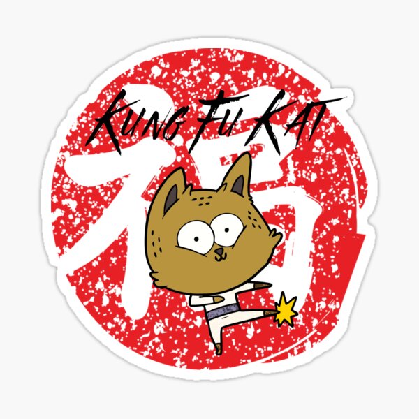 "Kung Fu kat" Sticker for Sale by DanF-Ts | Redbubble