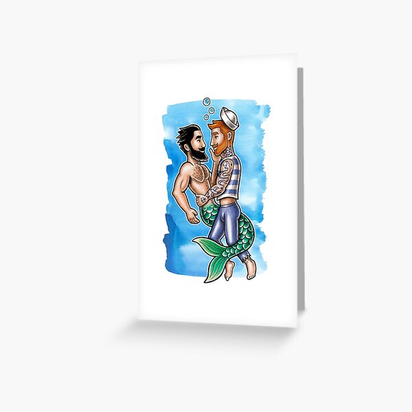 "Sailor and merman under water" Greeting Card by ericnoseli | Redbubble