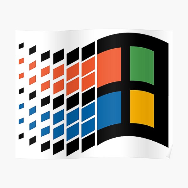 "Windows 95 Design" Poster for Sale by SnowBallThePig | Redbubble