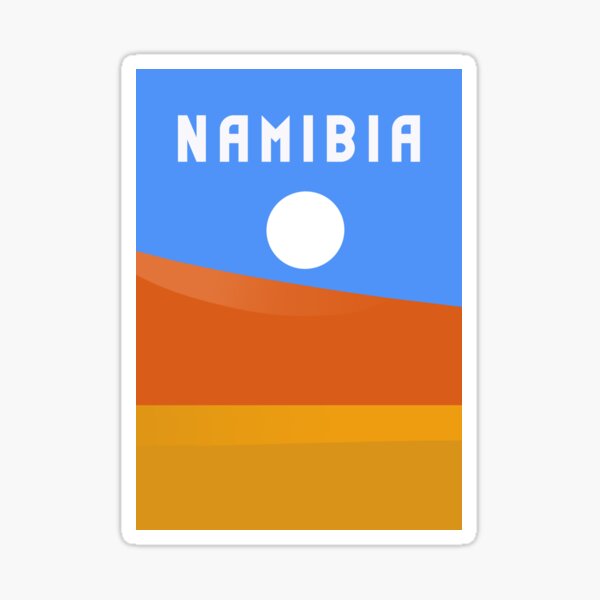 "Namibia travel poster africa" Sticker for Sale by Caravanstudio ...