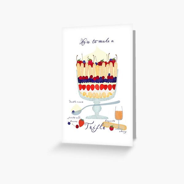 "How to make a trifle" Greeting Card for Sale by Elisandra | Redbubble