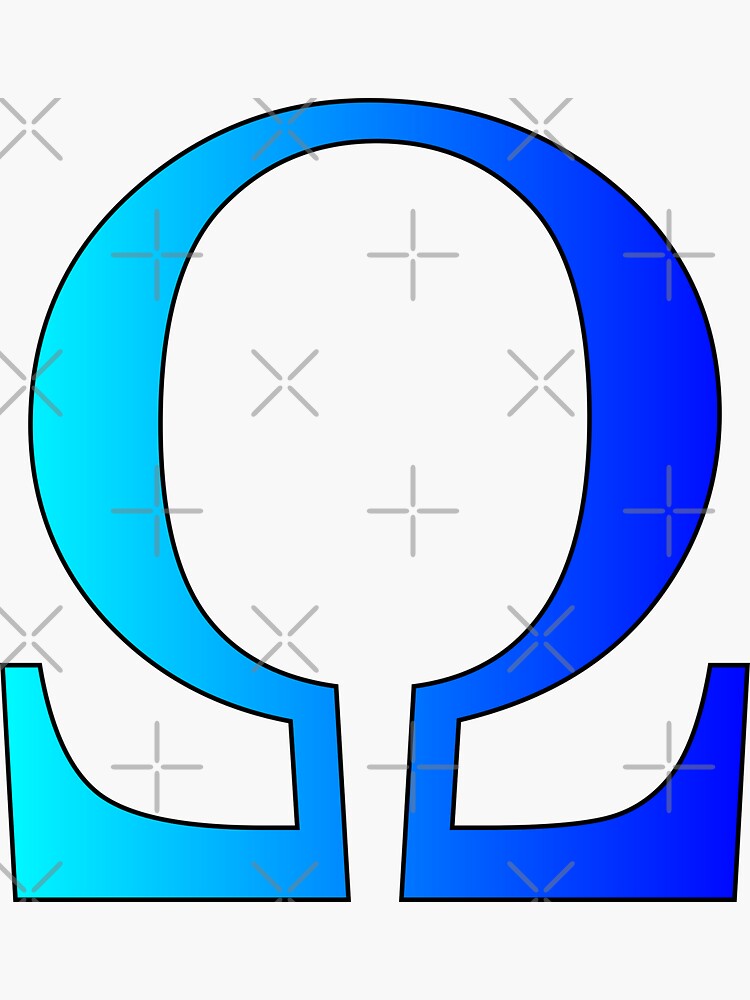 "omega greek letter" Sticker for Sale by xrysal | Redbubble
