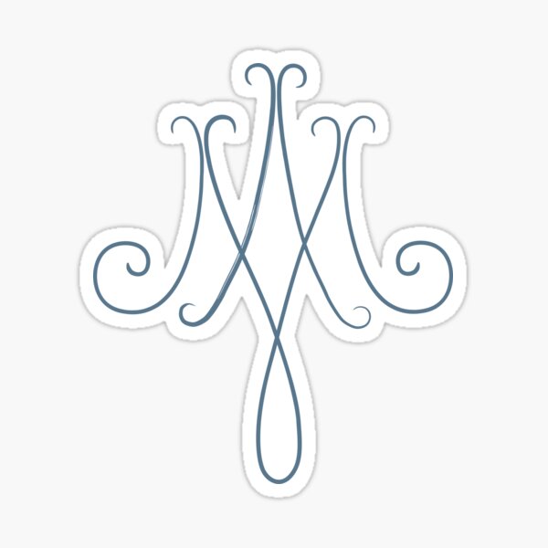 "Virgin Mary Insignia Maria" Sticker for Sale by Beltschazar | Redbubble