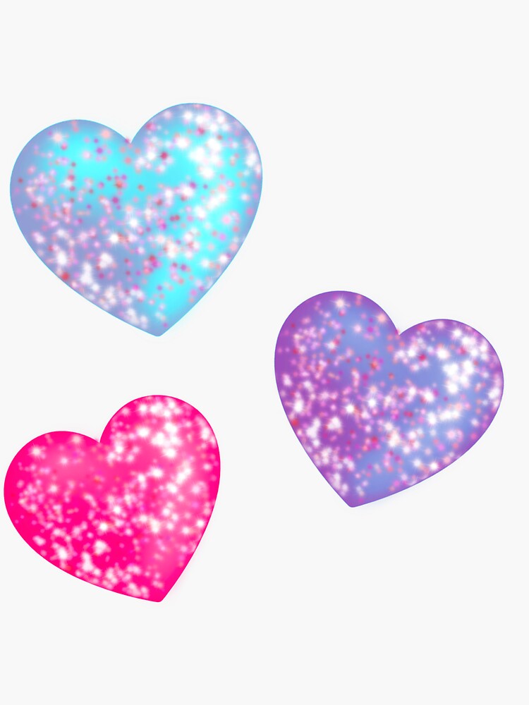 "Heart sticker pack glitter" Sticker by boldbutterfly | Redbubble