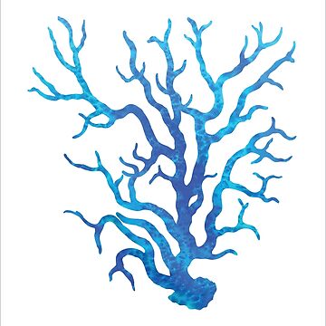 "Blue Coral Design 001" Sticker for Sale by Paul David Wilson | Redbubble