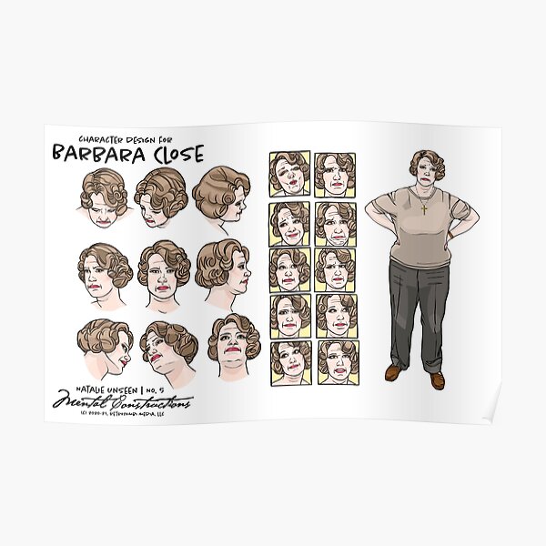"Barbara Close character design" Poster for Sale by WendiSF | Redbubble