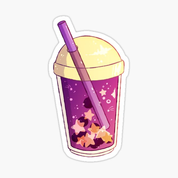 "Purple Star Boba Tea" Sticker for Sale by firstmatemothby | Redbubble