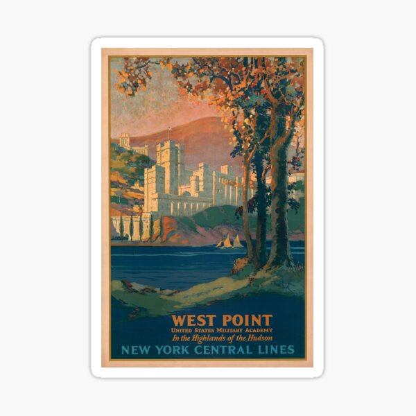 "West Point - United States Vintage Travel Poster" Sticker for Sale by ...
