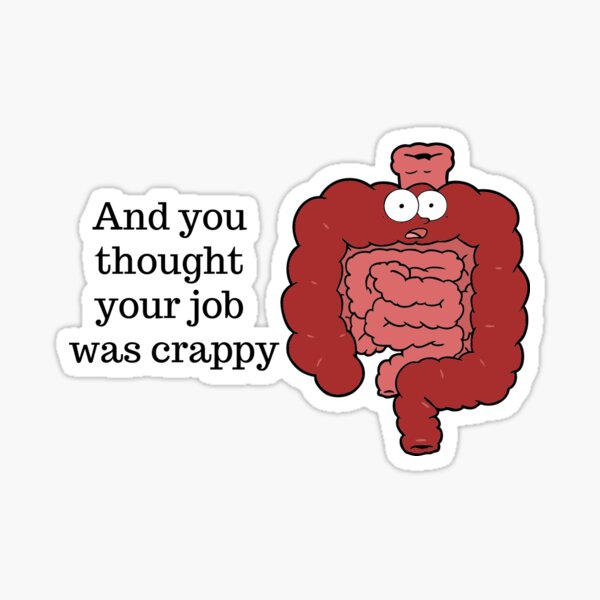 "Intestines Pun" Sticker for Sale by AAPrints | Redbubble