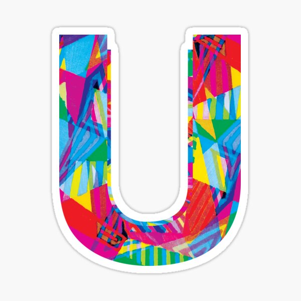 "Fun Letter - U" Sticker by Winterrr | Redbubble