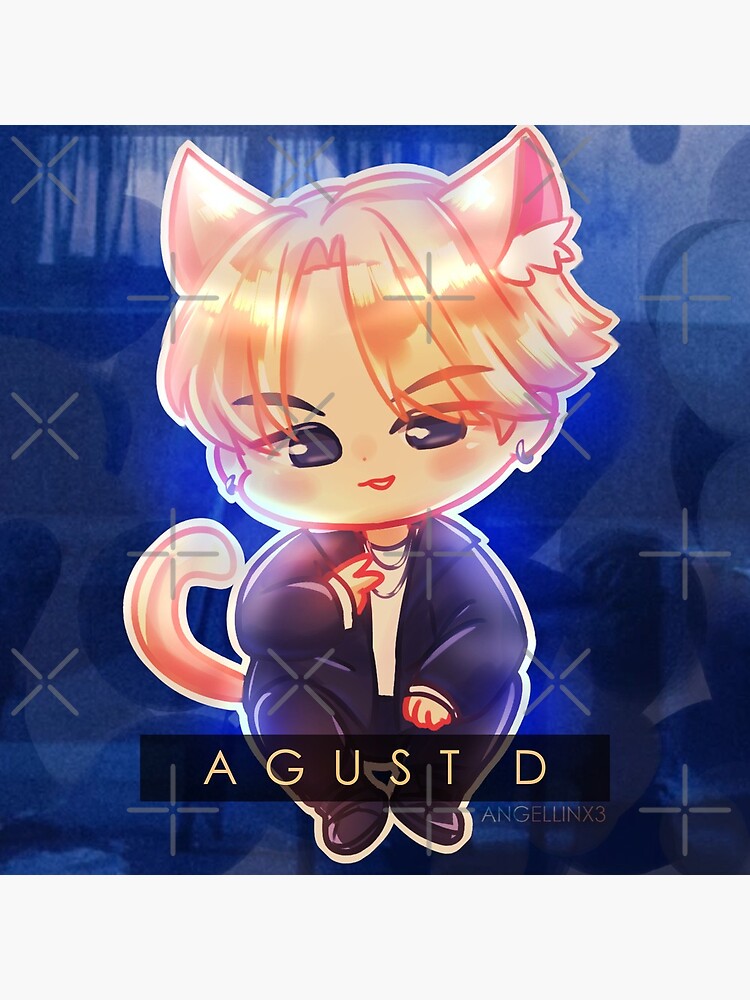 "Agust D chibi BTS - version 2 background" Poster by Angellinx3 | Redbubble