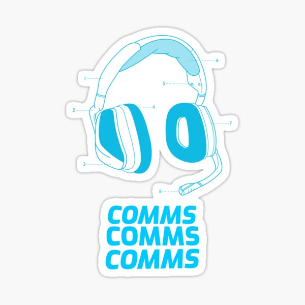 "COMMS COMMS COMMS -WARZONE TEE" Sticker by SLDesigns1 | Redbubble