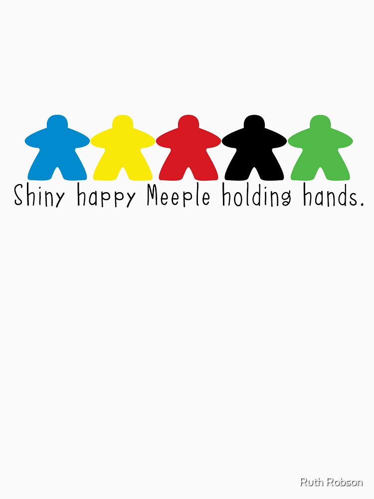 "Happy Meeple" T-shirt for Sale by ruthsdesigns | Redbubble | meeple t ...