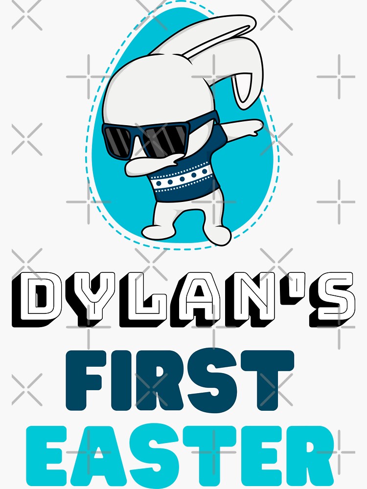 "Dylan's First Easter" Sticker for Sale by piastrelli | Redbubble